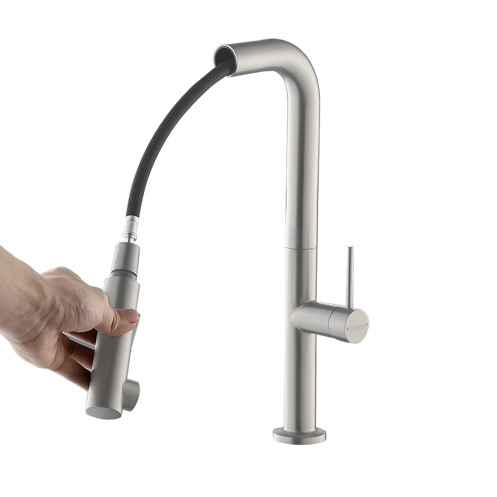 Rubine Kitchen Mixer Tap with Pull-Out Hose INOX 7744PS SS